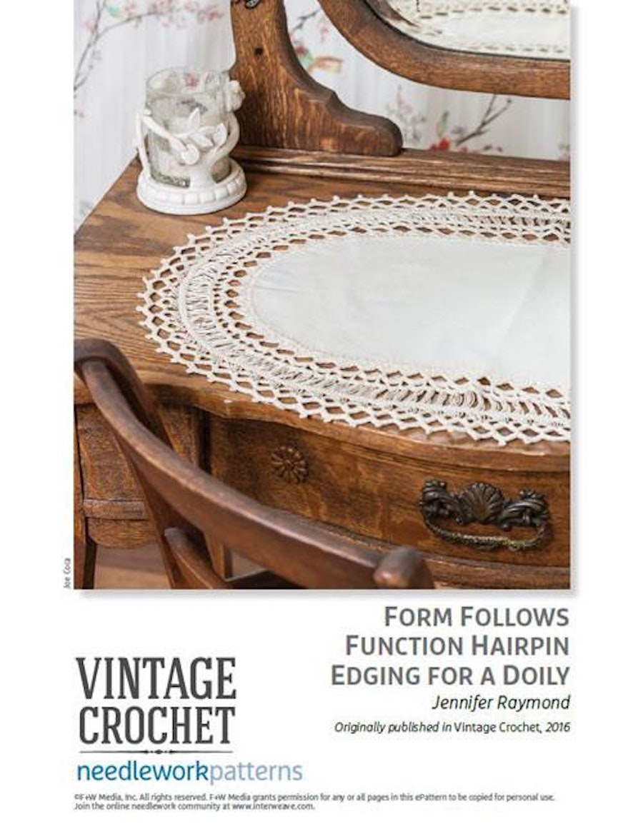 Form Follows Function Hairpin Edging for a Doily | PieceWork Library